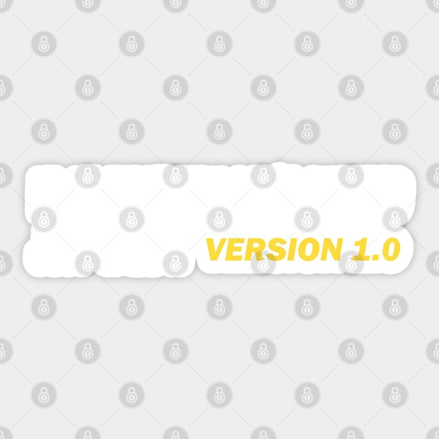 Version 1 0 Funny Programming Jokes Programming Sticker Teepublic